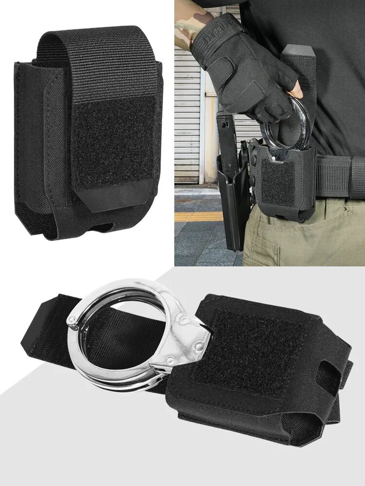 Чехол для наручников Krydex, универсальный, крепление MOLLE/на пояс, тактический, полицейский