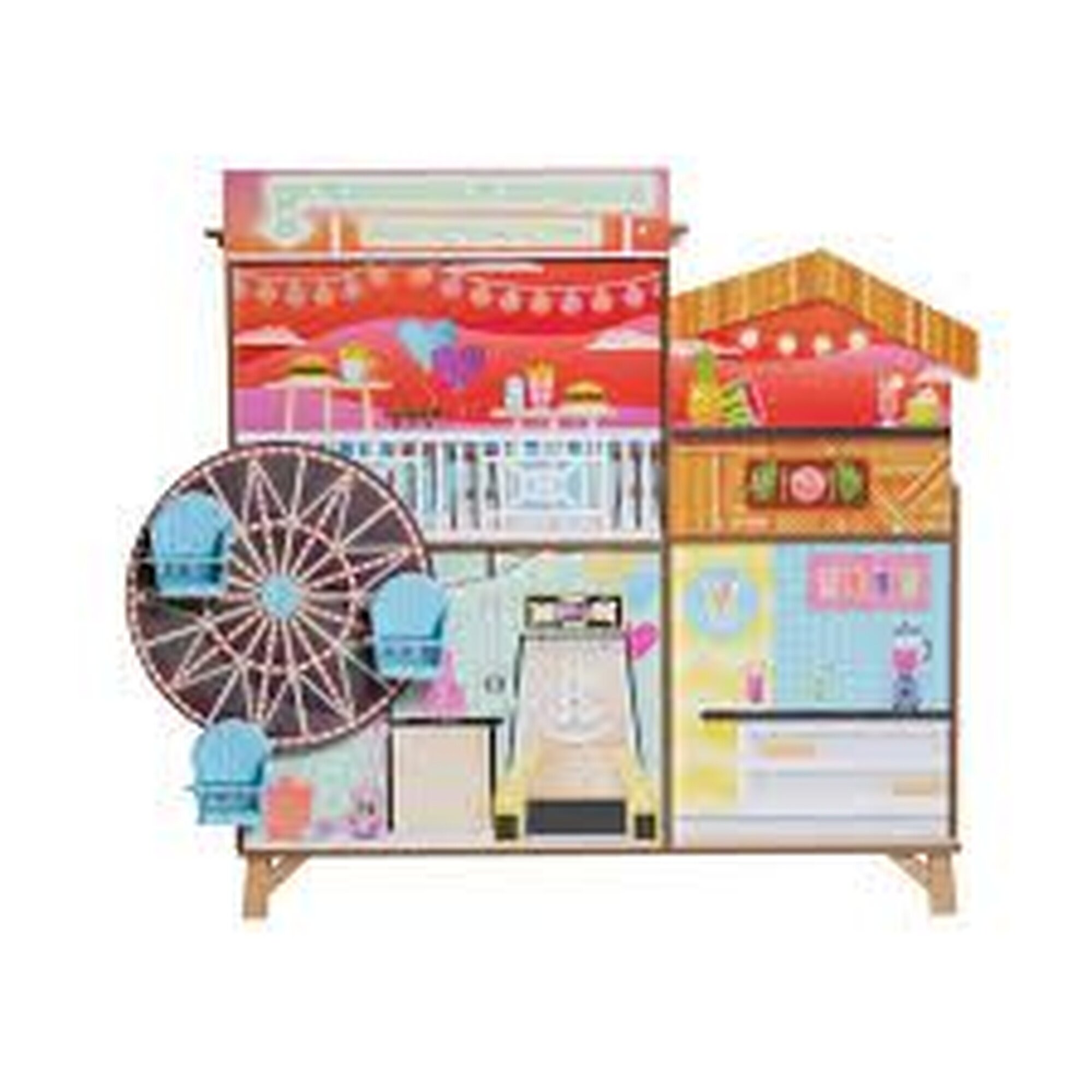 Кукольный домик KidKraft "Колесо обозрения на пляже", дерево, двусторонний, с мебелью, 96,52x43,18x81,28 см