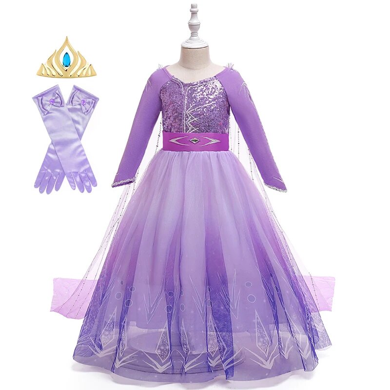 Платье принцессы Эльзы Disney Size 110(3T), Purple Elsa Set H