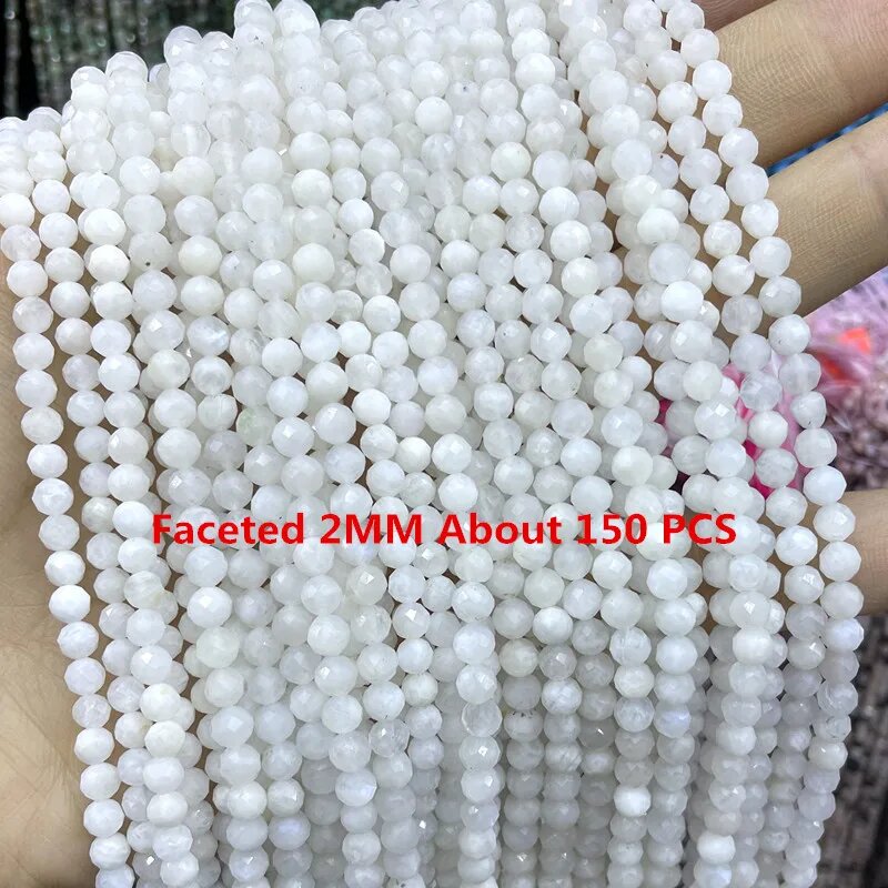 Лунный камень бусины для ювелирных изделий SYSRXLR 2MM About 150 PCS