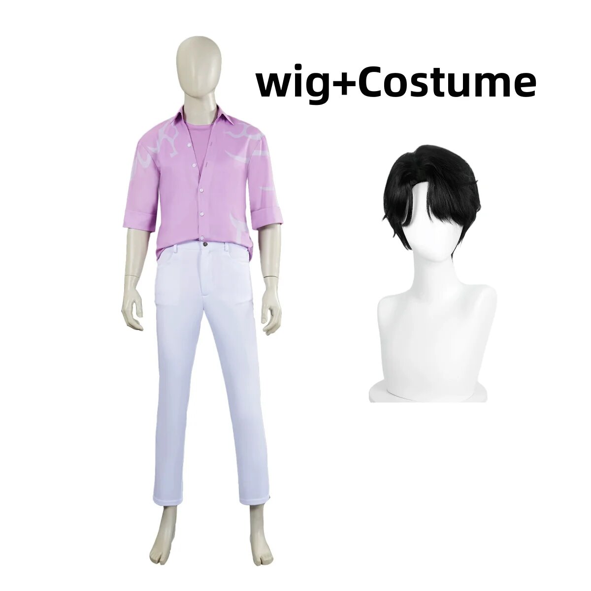 K-Pop: Охотники демонов Косплей костюм Jinu XL, suit B wig