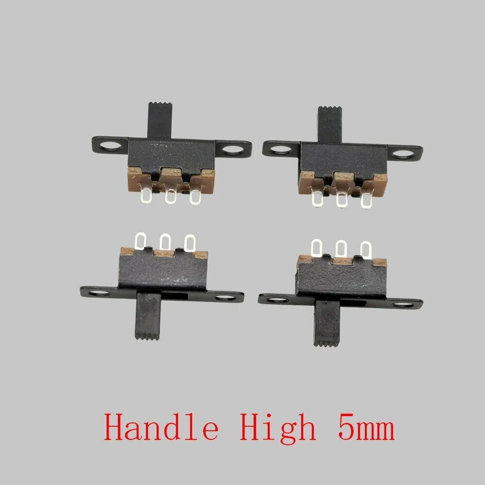 Мини слайд-переключатель SPDT 1P2T 3-контактный для Arduino 20Pcs, SS12F15-5mm