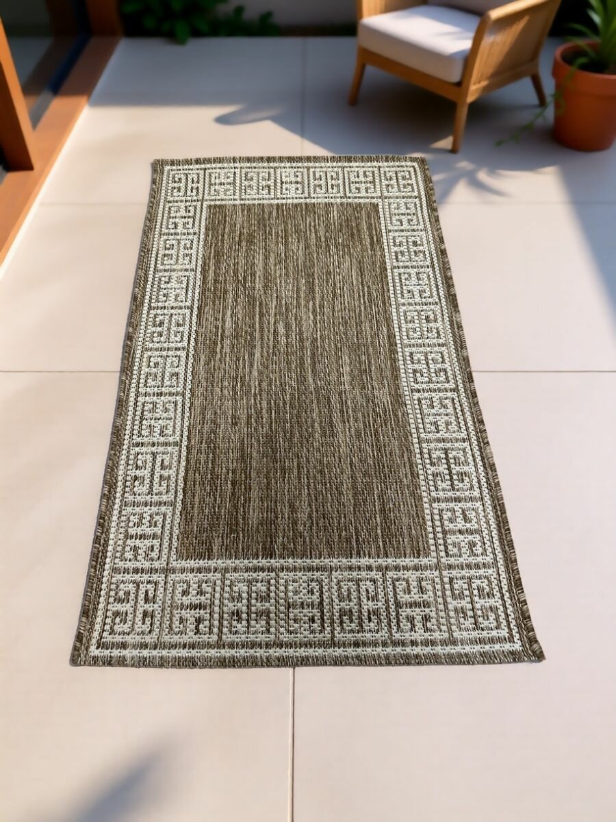 Ковер тонкий циновка 60х100 см, безворсовый