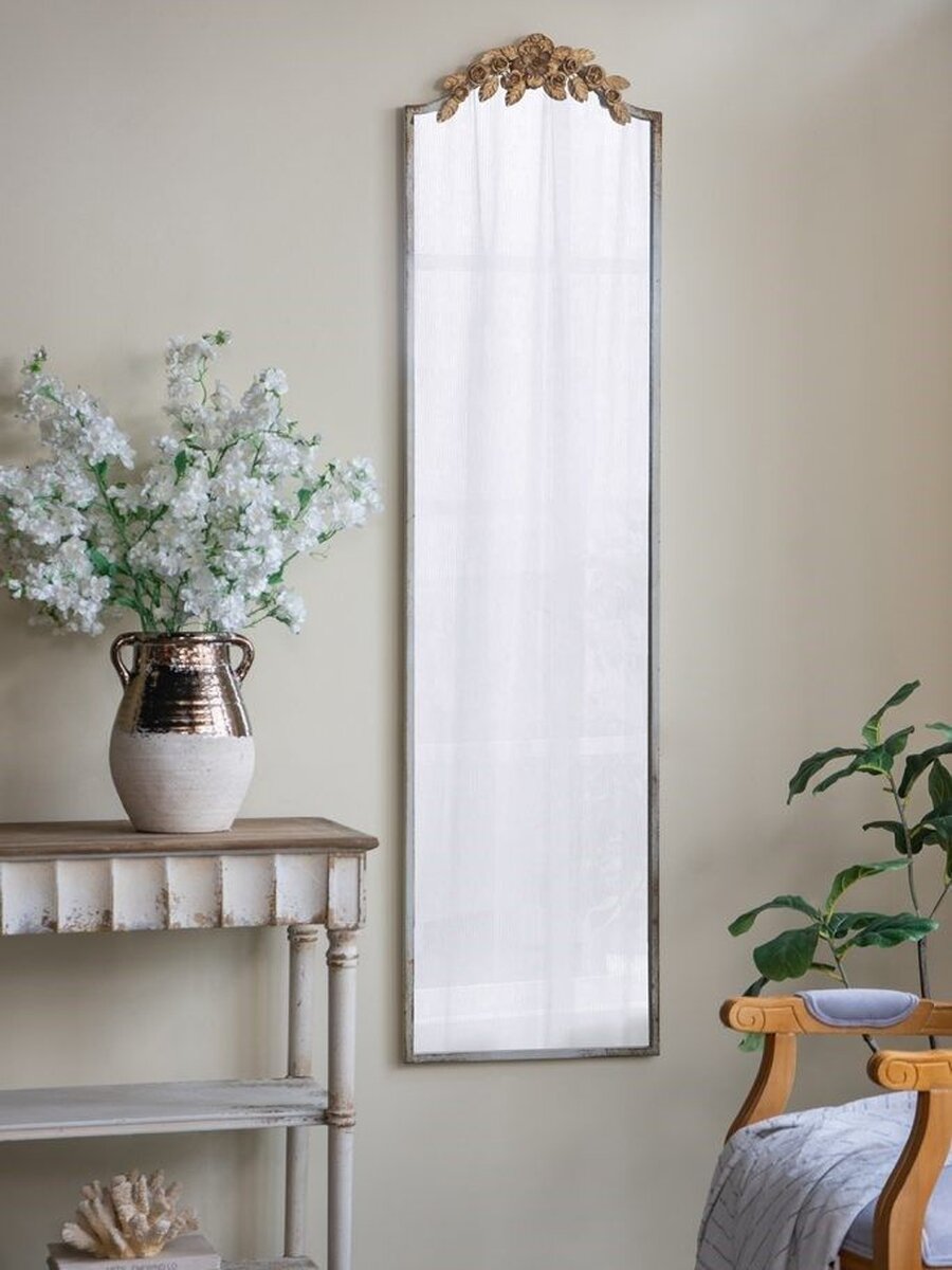 Зеркало Glasar D7233-DS "Прованс", настенное, прямоугольное, 46x4x180 см