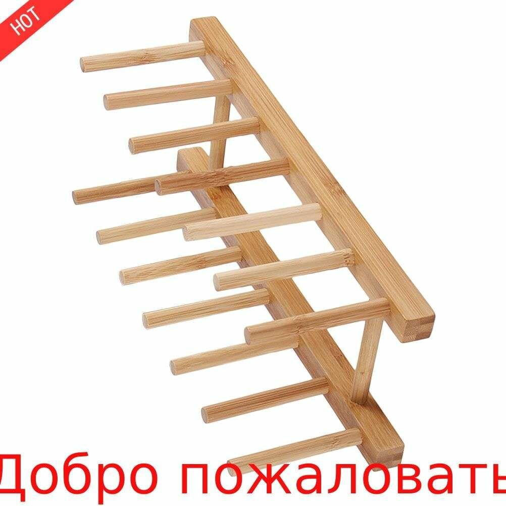 Деревянная сушилка для посуды с 6 отделениями для хранения на кухне