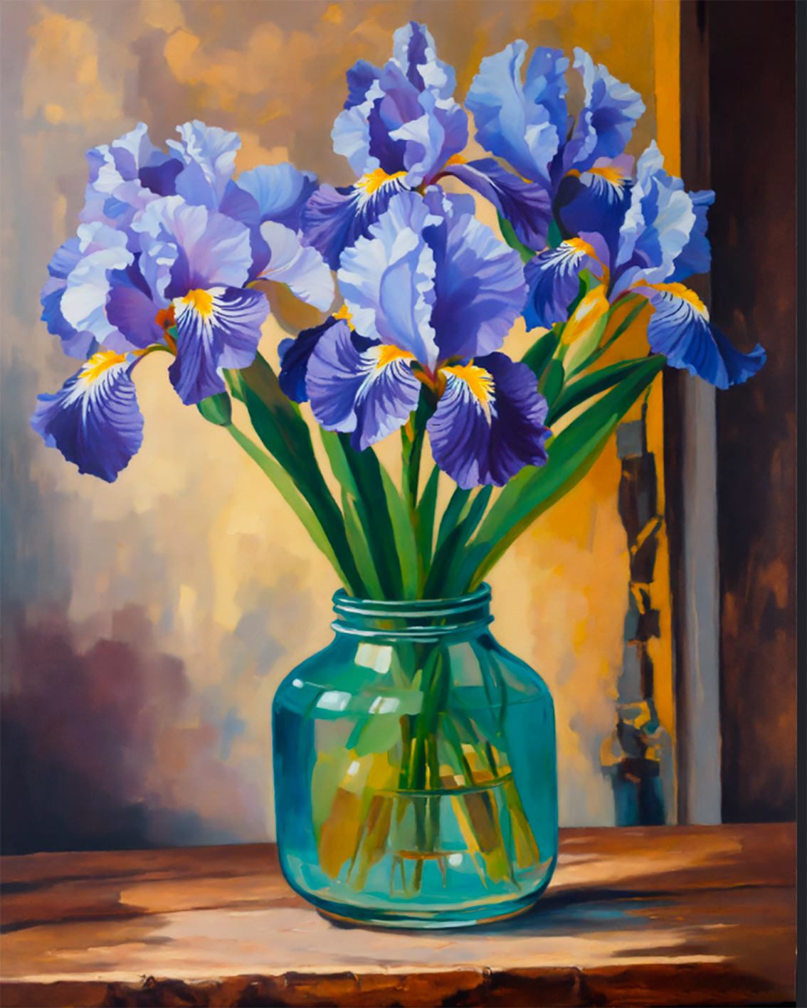 Картина по номерам "Ирисы", хлопковый холст на подрамнике 40х50 см, акрил, 000 Art Hobby Home