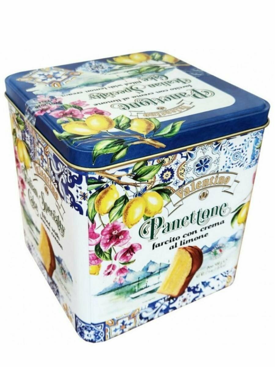 Valentino Кулич пасхальный с Лимонным Кремом 500 гр Жестяная банка