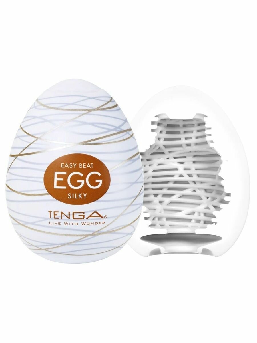 Мастурбатор-яйцо Tenga "Egg Silky", с лубрикантом, термопластичный эластомер
