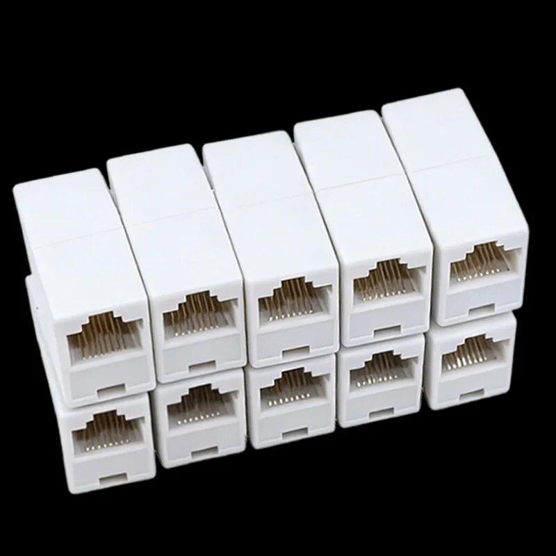 RJ45 Ethernet соединитель CAT 5 5E 6a, 10 шт.