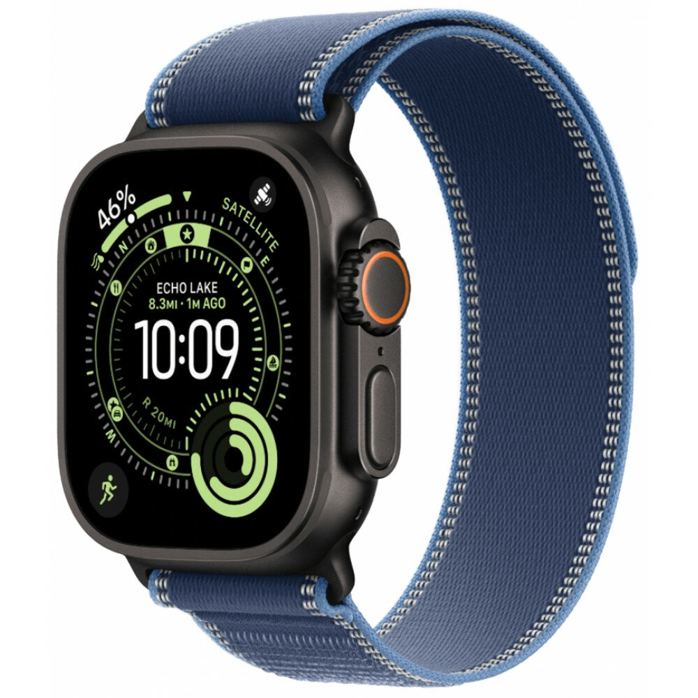 Умные часы Apple Watch Series Ultra 3 (2025) 49 мм Black Titanium Case GPS + Cellular, Blue/Black Trail Loop M\L