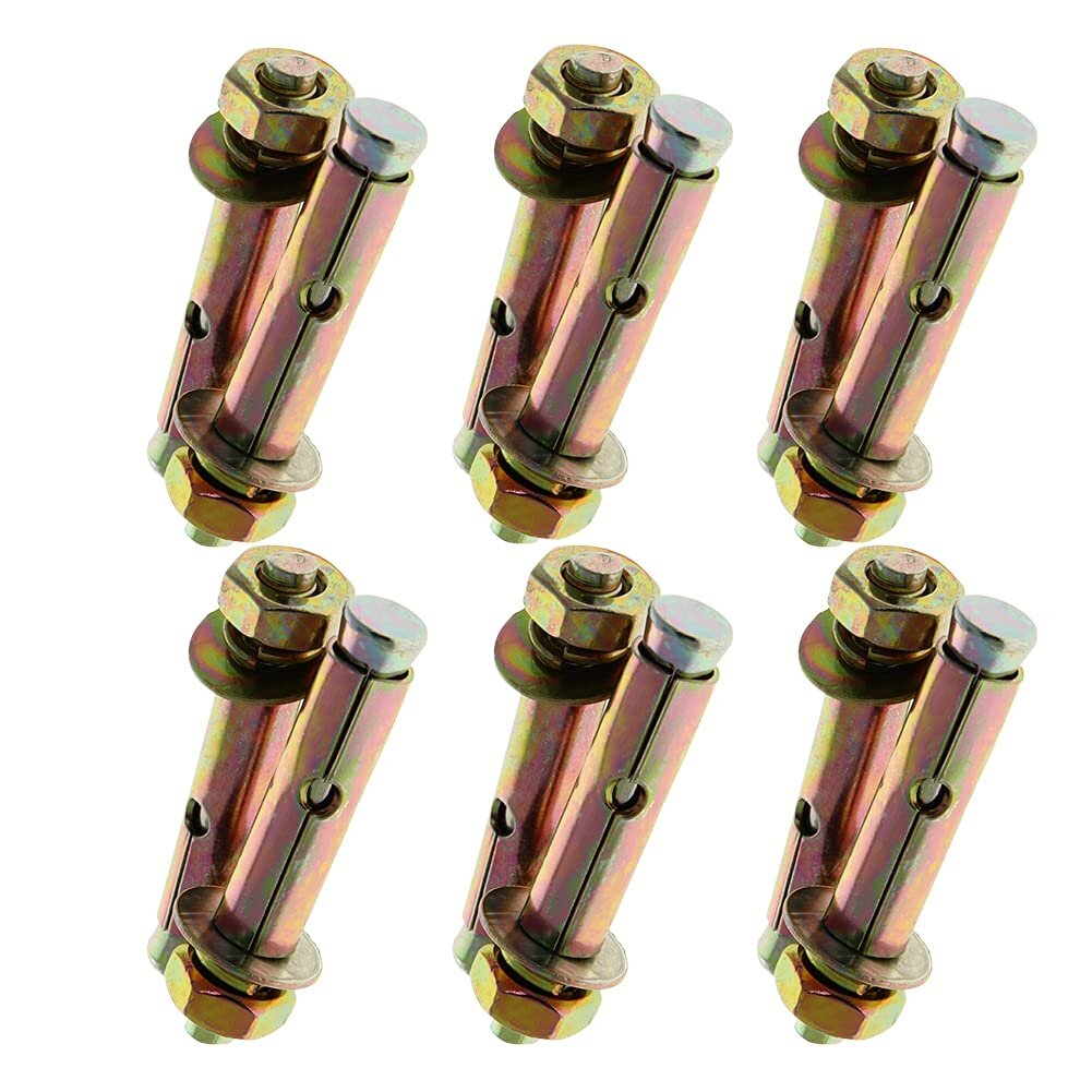 10 шт. M10x100 мм углеродистая сталь оцинкованная шестигранная гайка втулка анкерные расширительные болты крепеж для заб