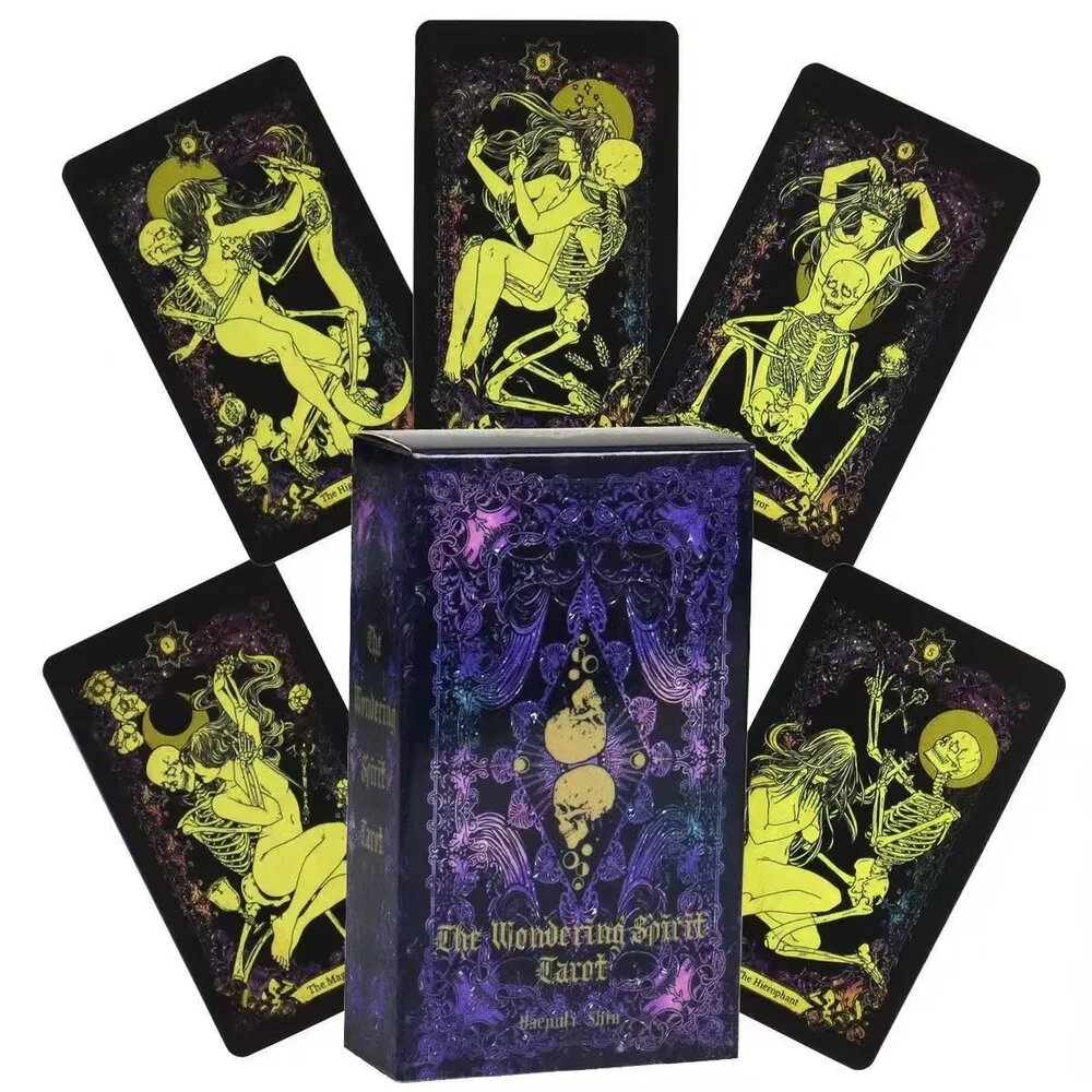 Таро The Wandering Spirit Tarot 10*6cm 78 карт неоновая луна Русское Таро