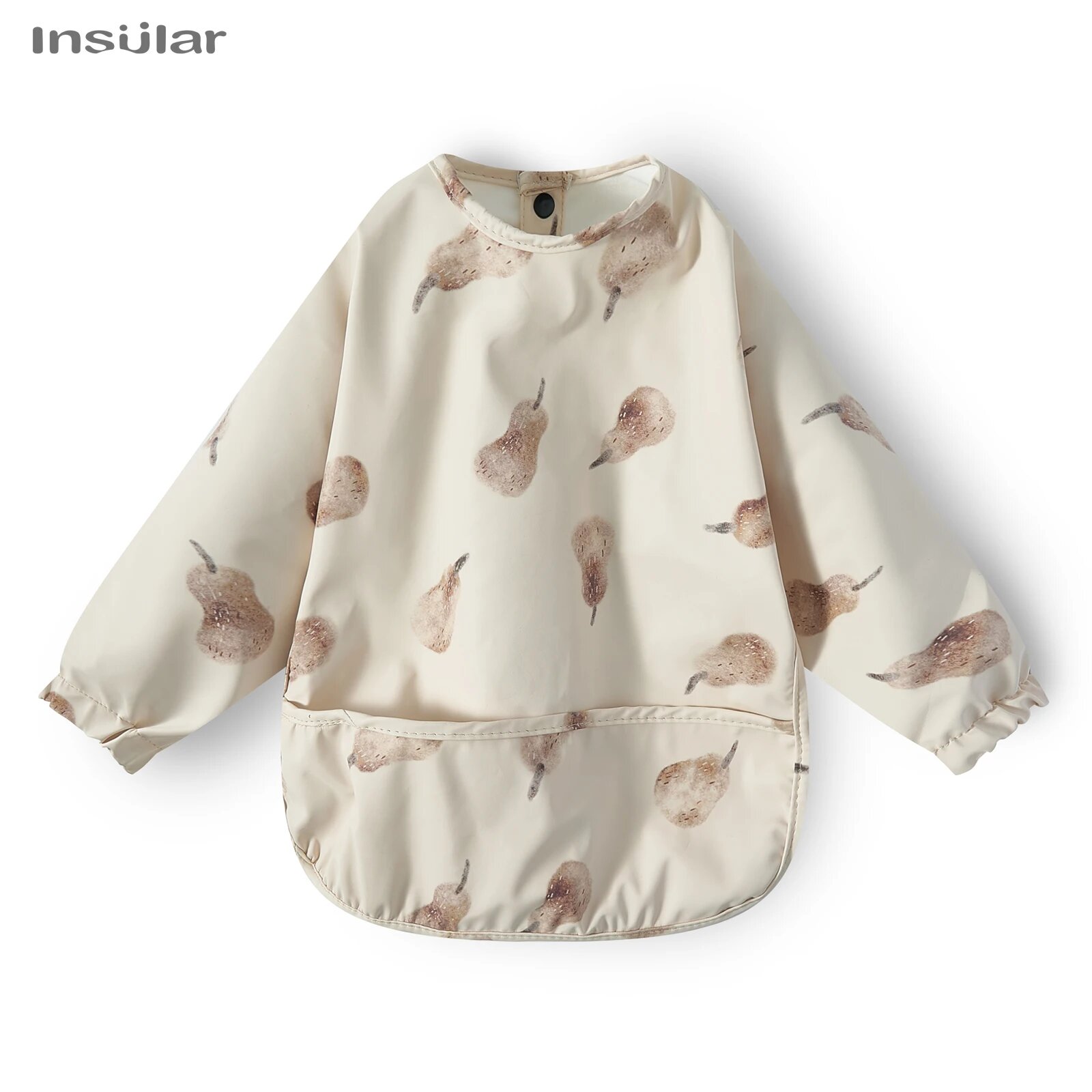 Детский нагрудник-фартук Insular бежевый с грушами, S(6-12M)