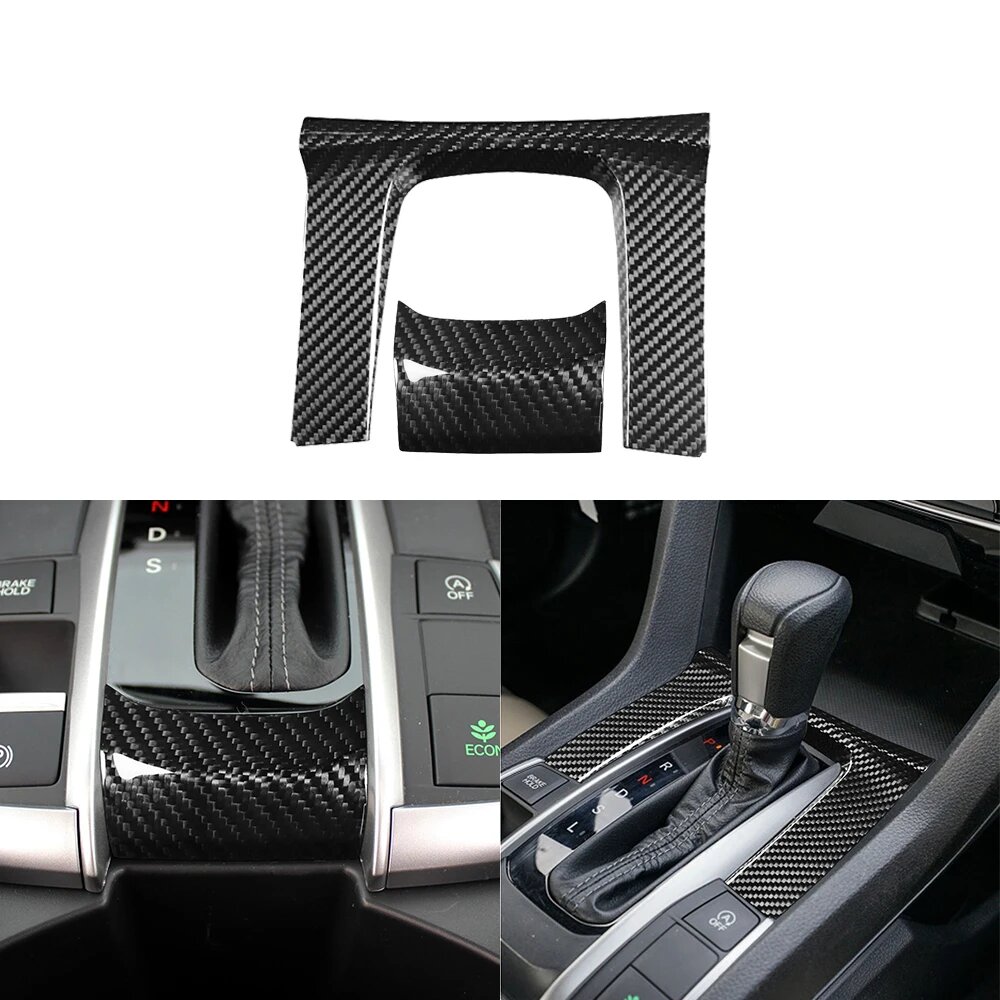 Для Honda Civic 10-го поколения MK X MK10 2016-2021 настоящее сухое углеродное Automatic Gear Panel