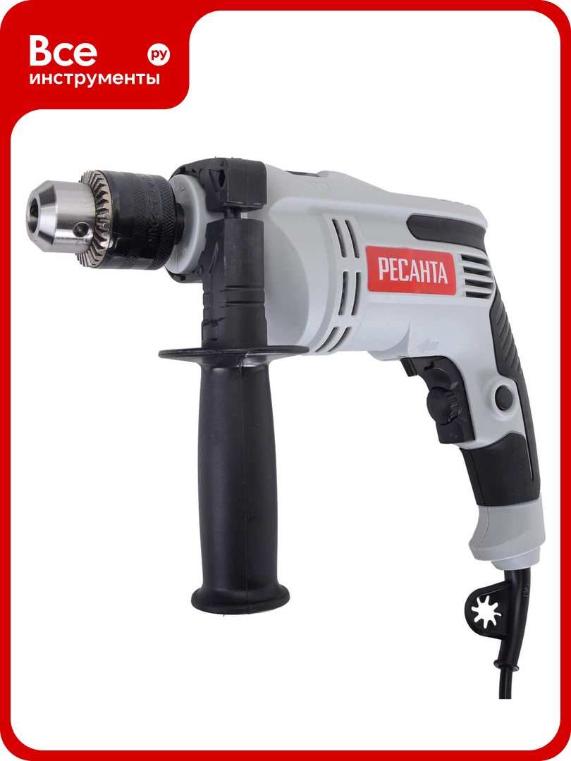 Ударная дрель Ресанта ДУ-13/580 75/8/1, 580 Вт, для широкого спектра работ