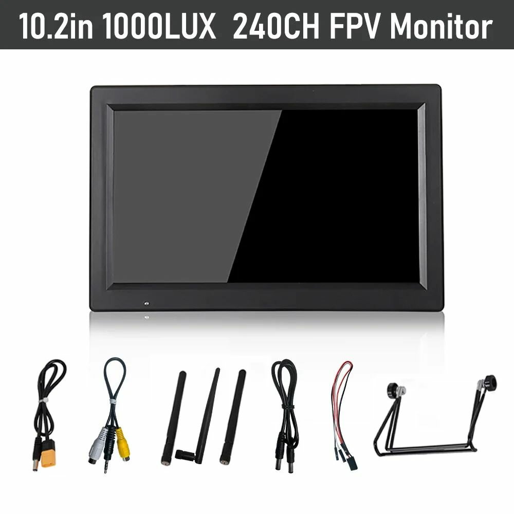 Hawkeye Captain X 3IN1, портативный монитор с разрешением 1024x600 и яркостью 1000 LUX, поддержка 1.2 ГГц/3.3 ГГц/5.8 ГГц (240 каналов), двойные приемники, DVR запись, автосканирование.