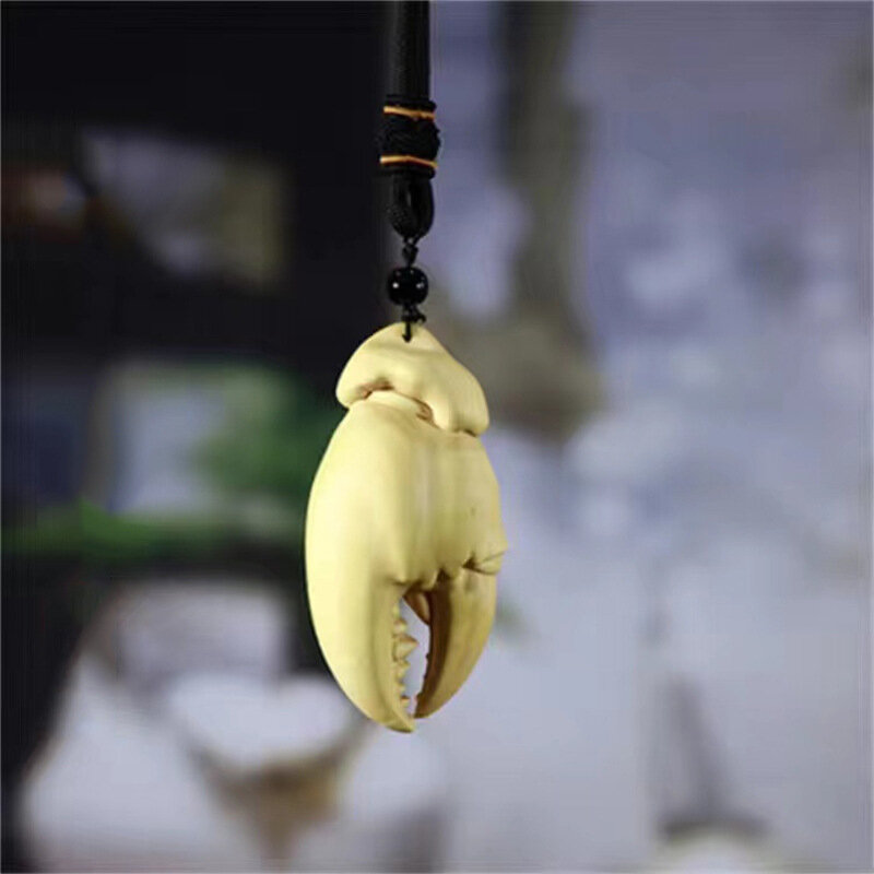 Новый продукт в китайском стиле: ручной денежный талисман из зеленого сандалового дерева, самшита и кипариса, портативная игрушка с трехмерным дизайном, креативной формы крабьего когтя.