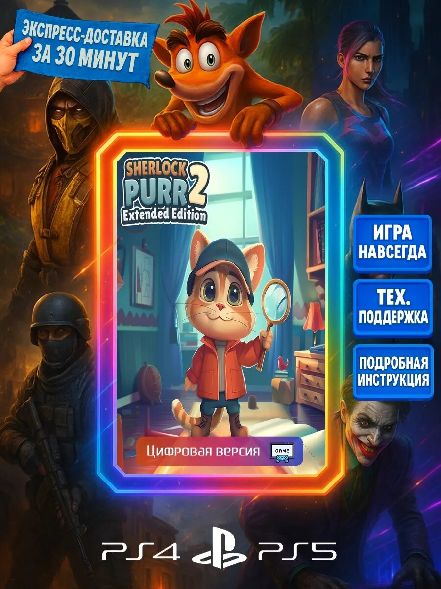Sherlock Purr 2 Extended Edition PS4/PS5 | Моментальная доставка | Головоломки
