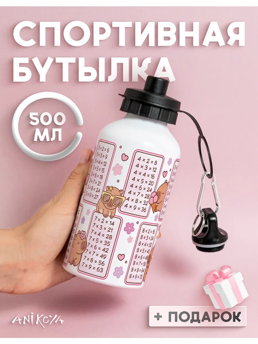 Спортивная бутылка для воды таблица умножения