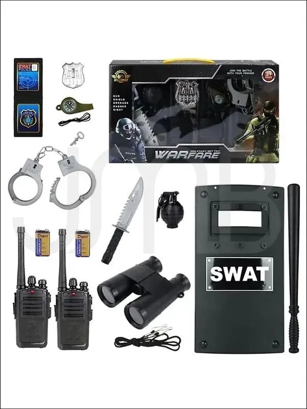 Наручники Детские Полицейский набор SWAT для ролевых игр для мальчиков 3-5 лет