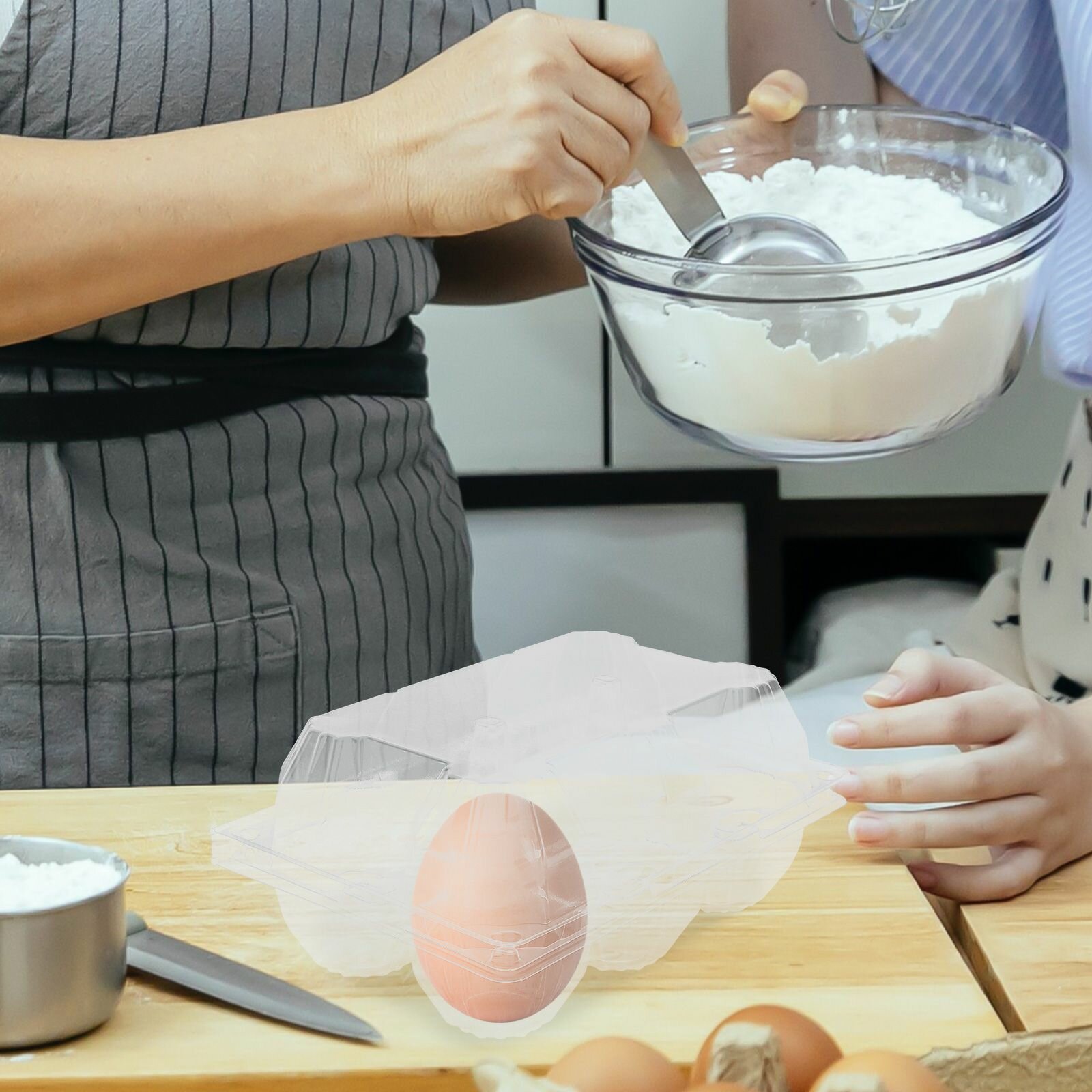 Прозрачная упаковка для гусиных яиц из пвх, 6 ячеек для хранения