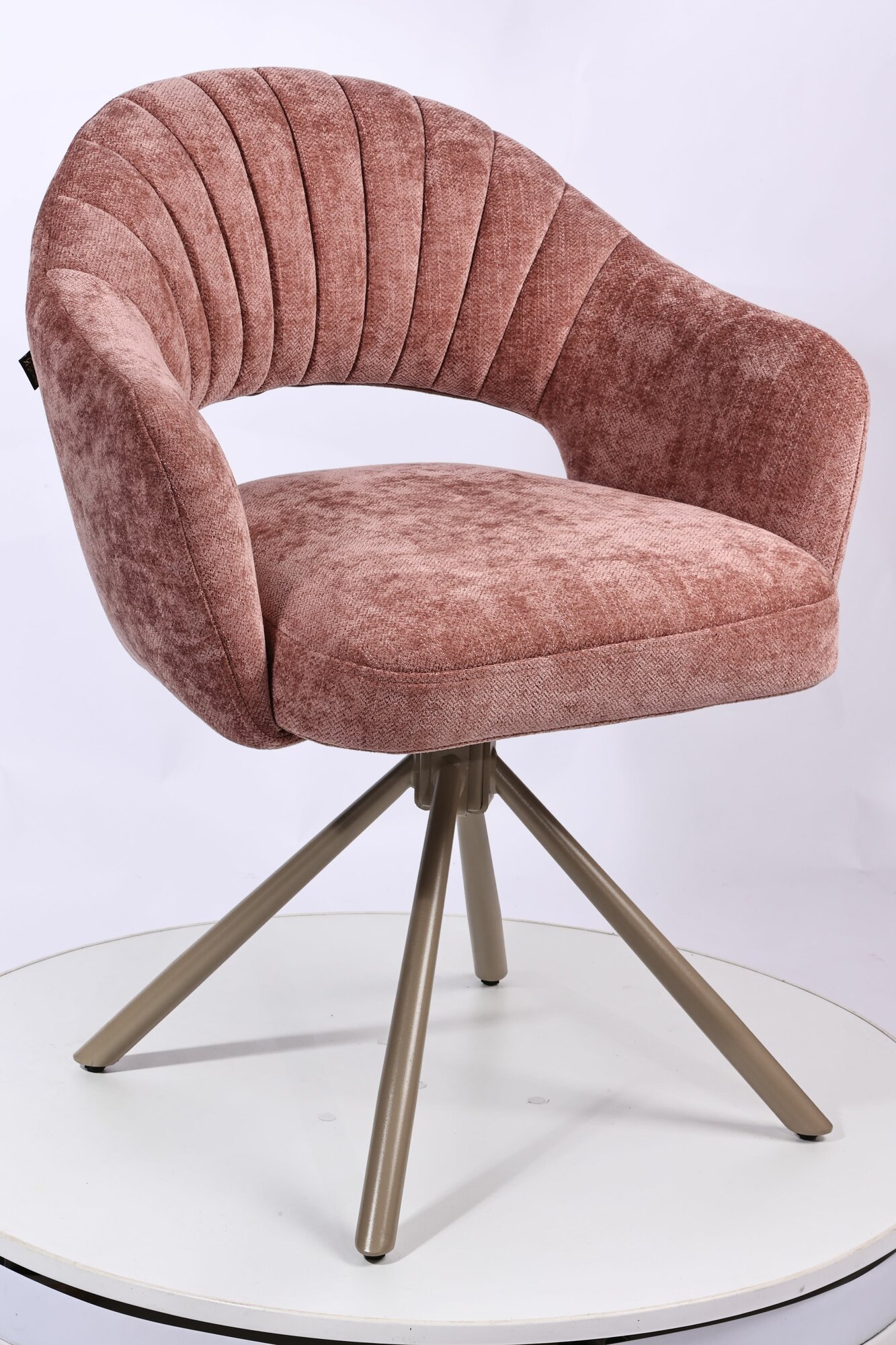 Стул-кресло Кристалл 1 шт, поворотный, мягкий, со спинкой, пружинный блок