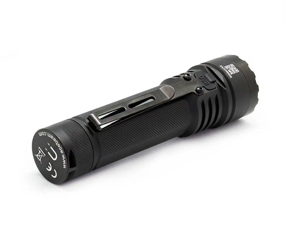 Фонарь AceBeam E75 ручной светодиодный, черный, влагозащита — фото 1