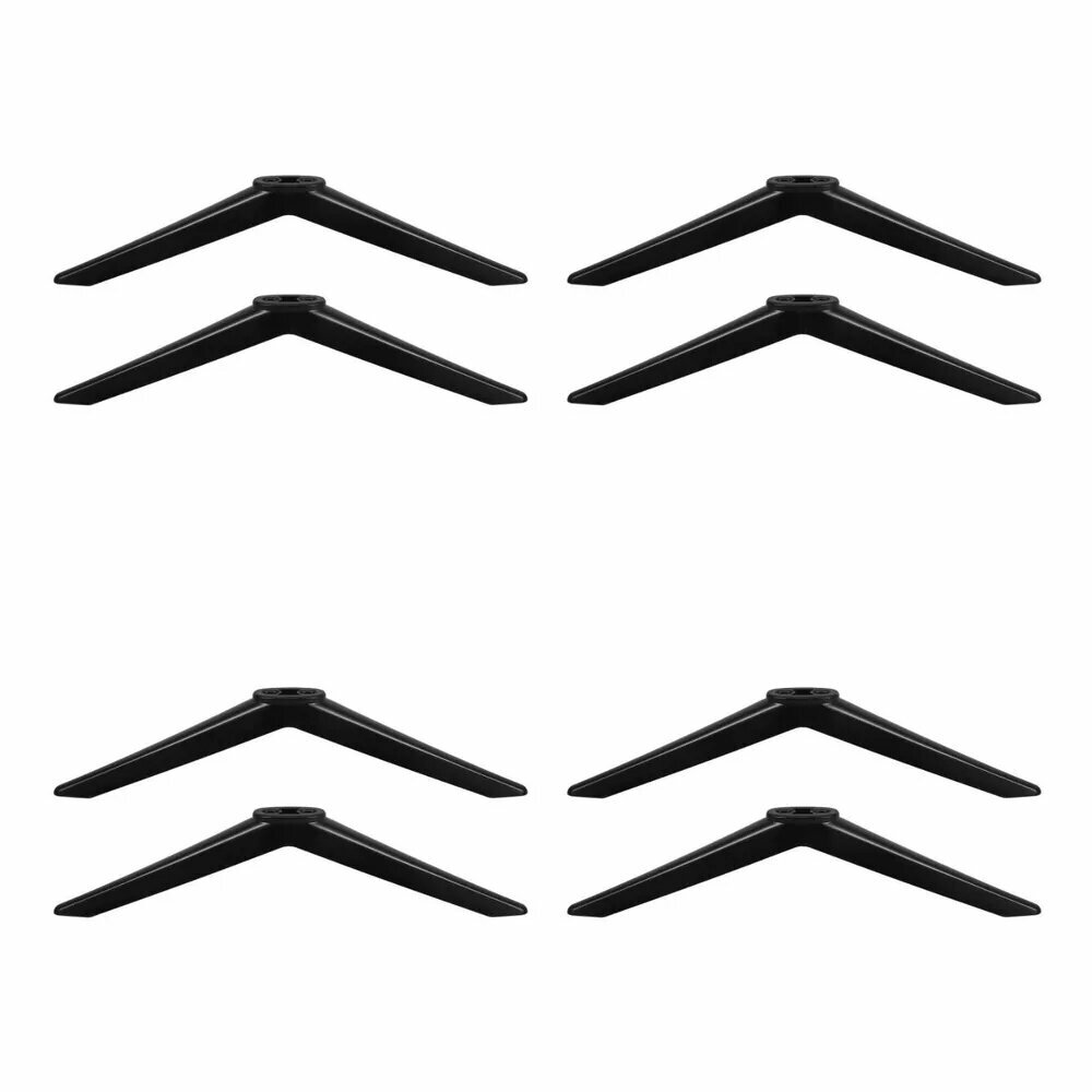 Универсальные черные пластиковые ножки для телевизионной подставки с винтами, 4 пары для монтажа настольного тв в доме