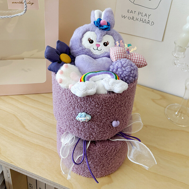 Готовый букет из кукол Sanrio Kiri Kuromi к Международному женскому дню, Новому году, Дню святого Валентина, а также в качестве подарка на день рождения лучшей подруги.