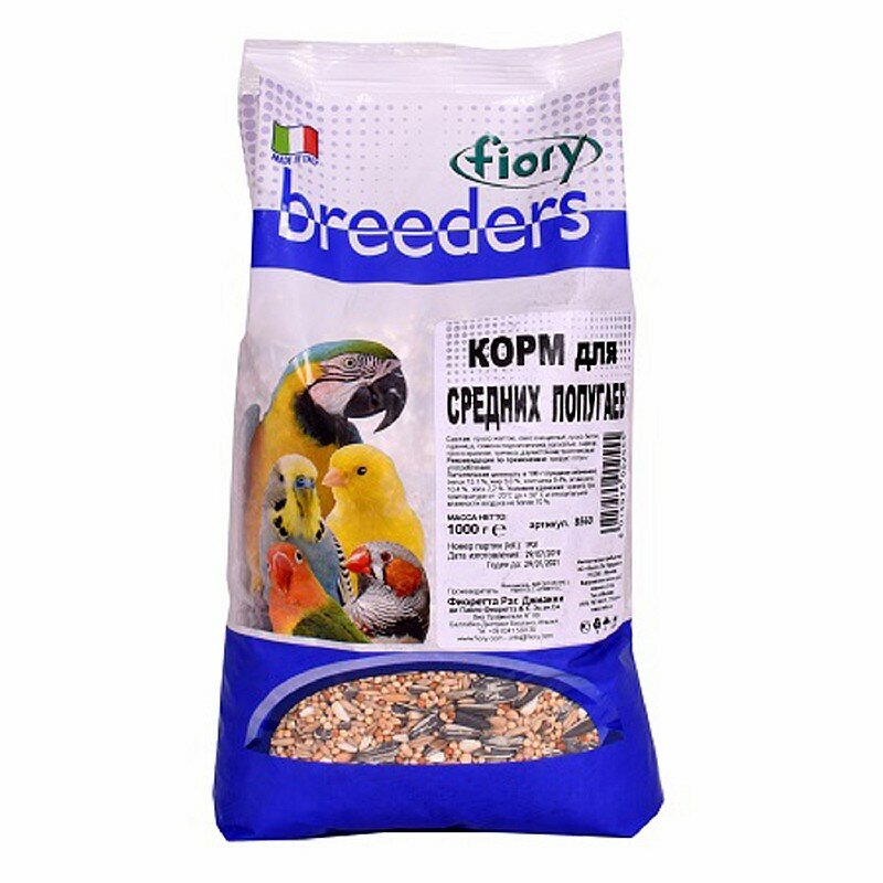 Корм Фиори для Средних попугаев 1 кг