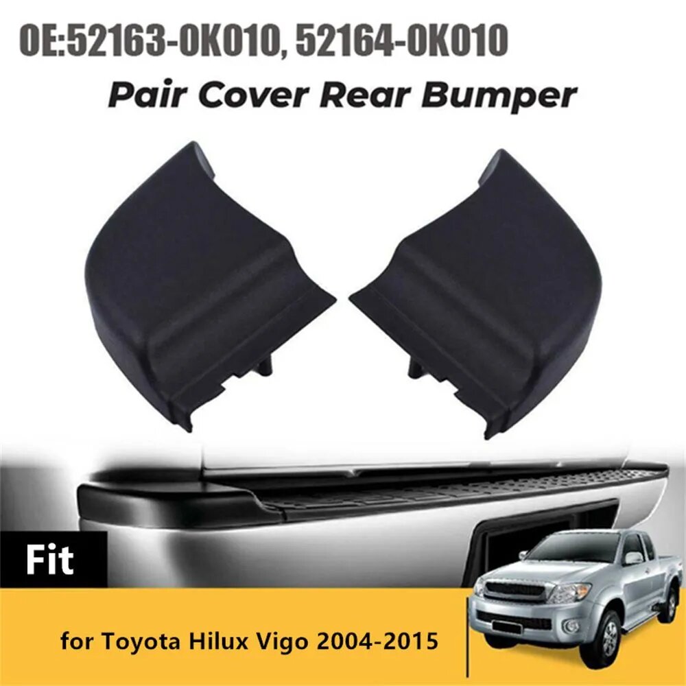 Накладка Торцевой Угловой крышки Заднего Бампера Toyota Hilux Vigo 52163-0K010 52164-0K010