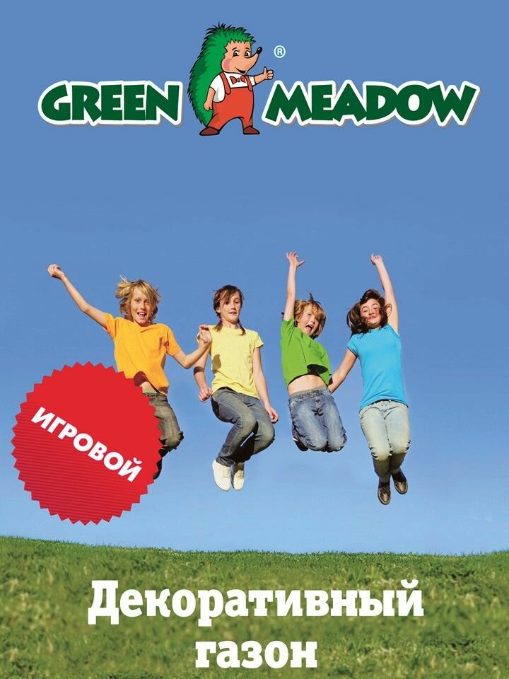 Семена газона Green Meadow Standart декоративный игровой 10 кг, для создания газонов на детских площадках