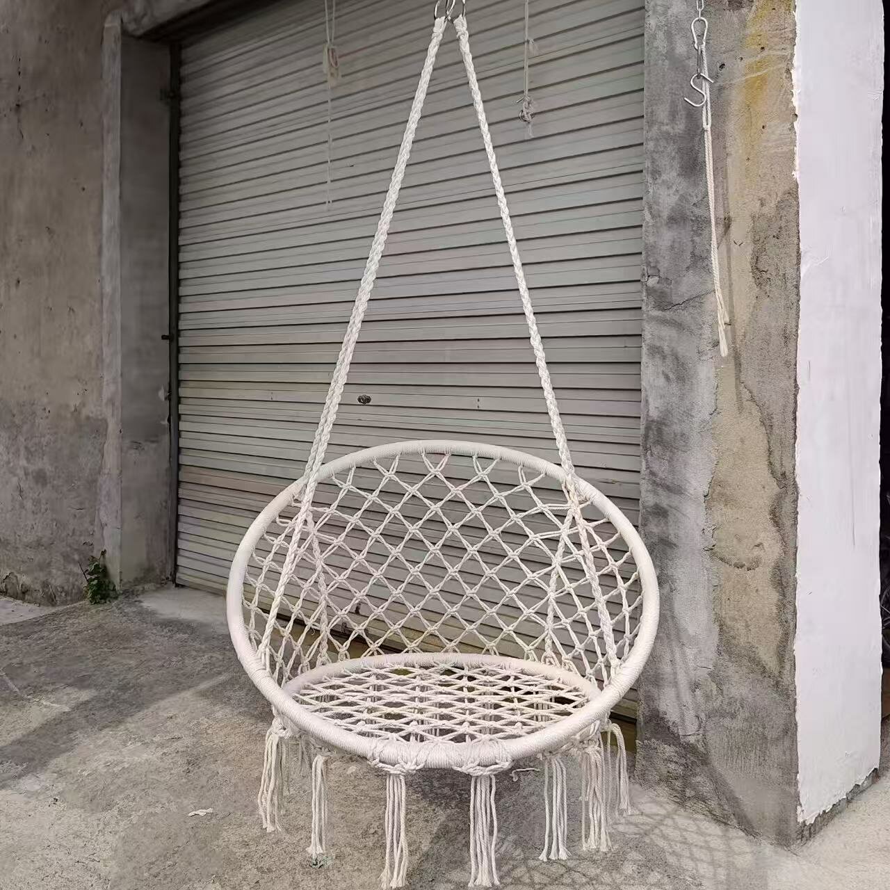 Качели садовые 120 см х 80 см, кресло гамак подвесное, кресло-качели, плетенные качели-гнездо