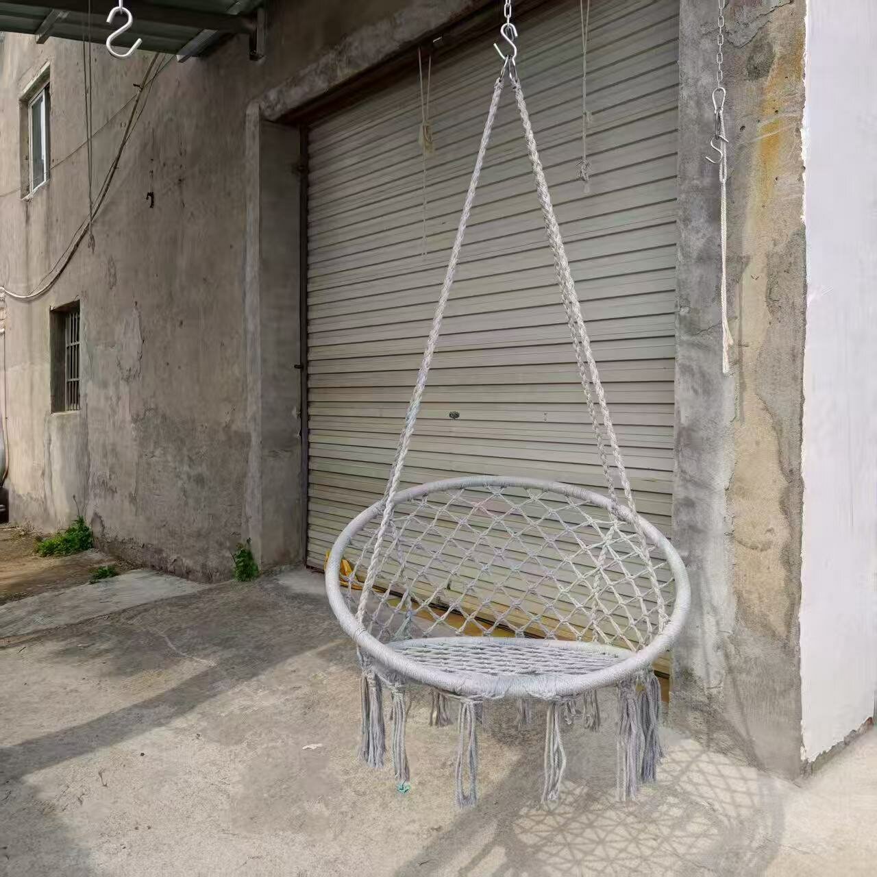 Качели садовые 120 см х 80 см, кресло гамак подвесное, кресло-качели, плетенные качели-гнездо