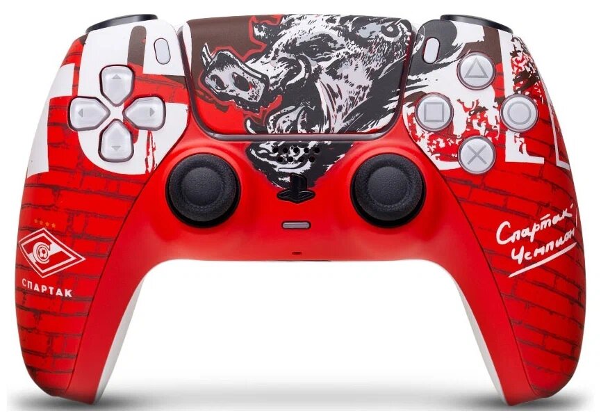 Кастомизированный оригинальный геймпад Sony DualSense "Спартак. Чемпион", PS5