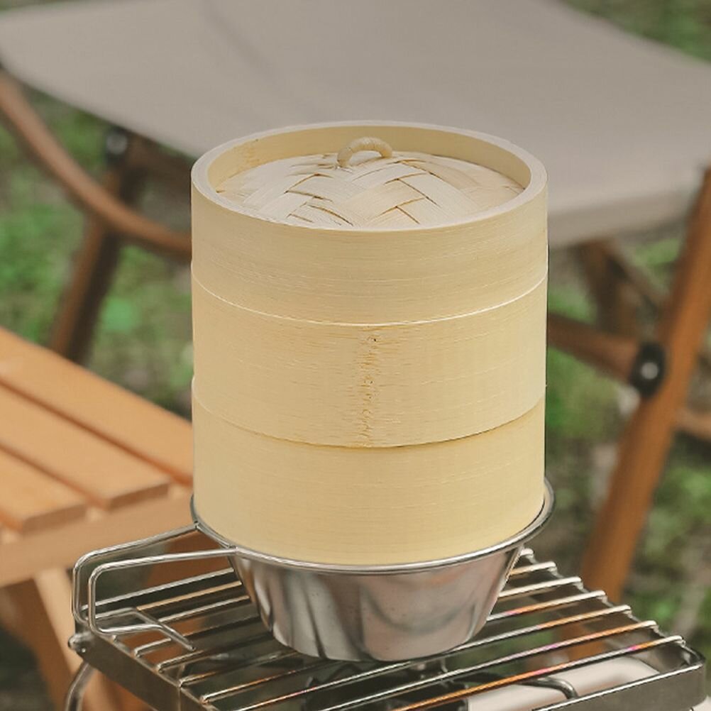 Безопасная бамбуковая пароварка для детского и диетического питания, 11.50x11.50x11.30 см