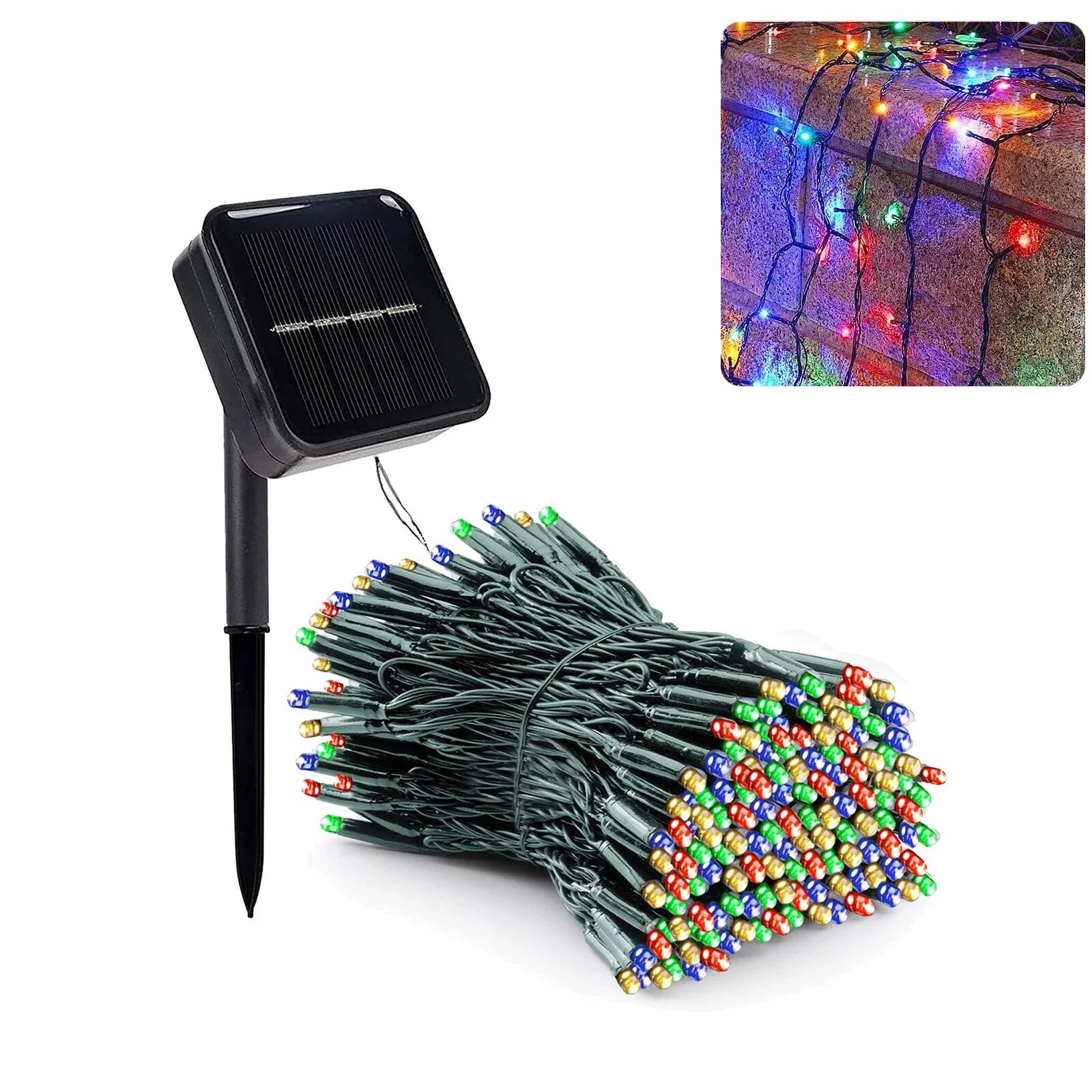 Солнечная гирлянда AlliLit, 200 LED, Color Beads