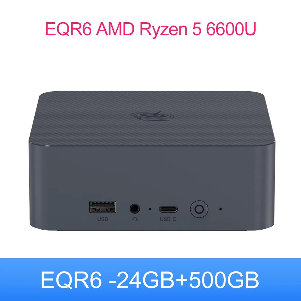 Beelink EQR6 Мини-ПК AMD Ryzen 5 24 ГБ SSD 500 ГБ EQR6-6600U-24G500G