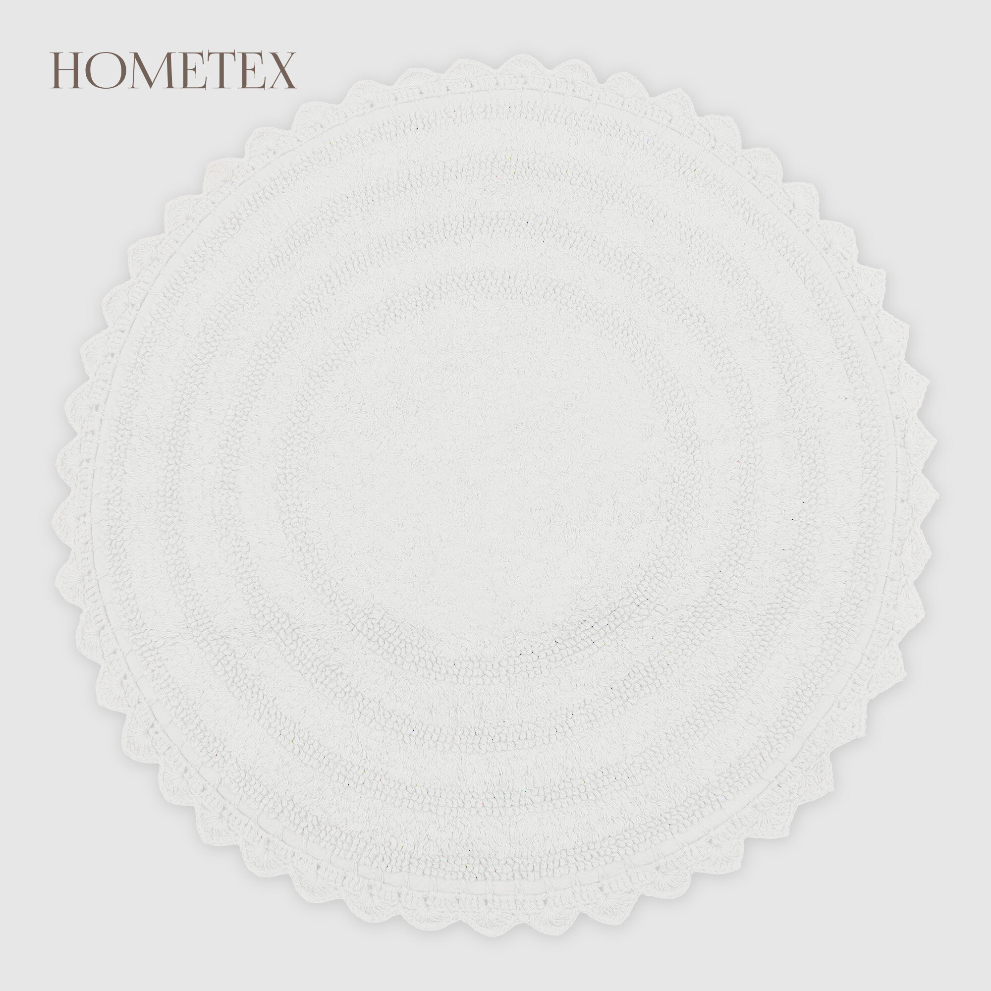 Коврик для ванной круглый Hometex 60 см белый