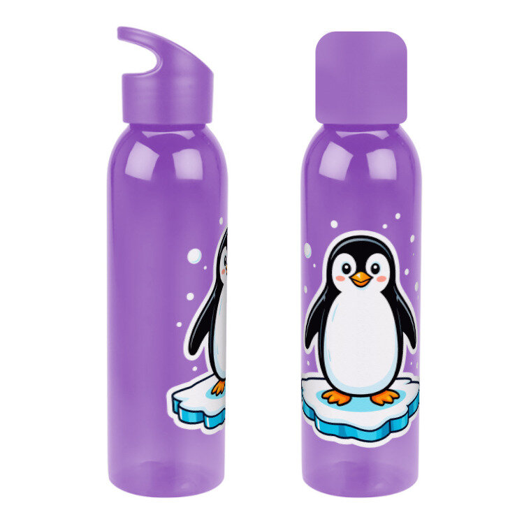 Бутылка для воды «Пингвин на ледяной кромке» (фиолетовый)
