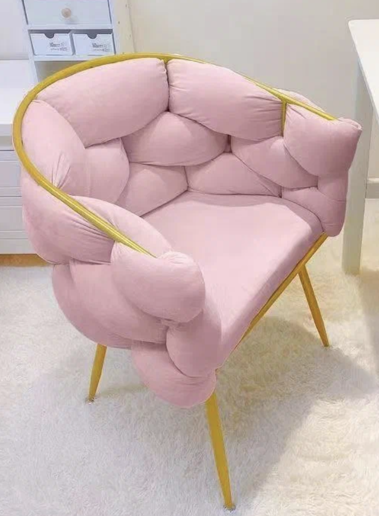 Односпальный мягкий диван Bubble chair, 53*45*74 см, розовый