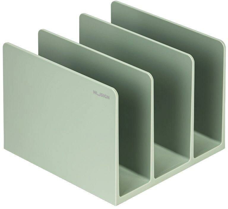 Подставка-ограничитель для книг Deli Nusign, 162х162х122 мм, зеленая (NS006GREEN)
