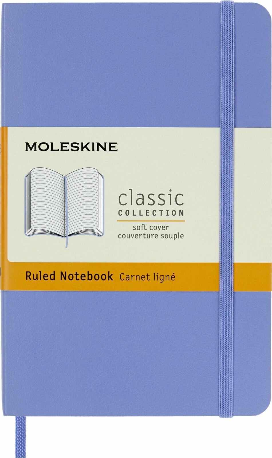 Блокнот Moleskine Classic soft Pocket 90х140 мм, 192 стр, линейка мягкая обложка голубая гортензия (QP611B42)