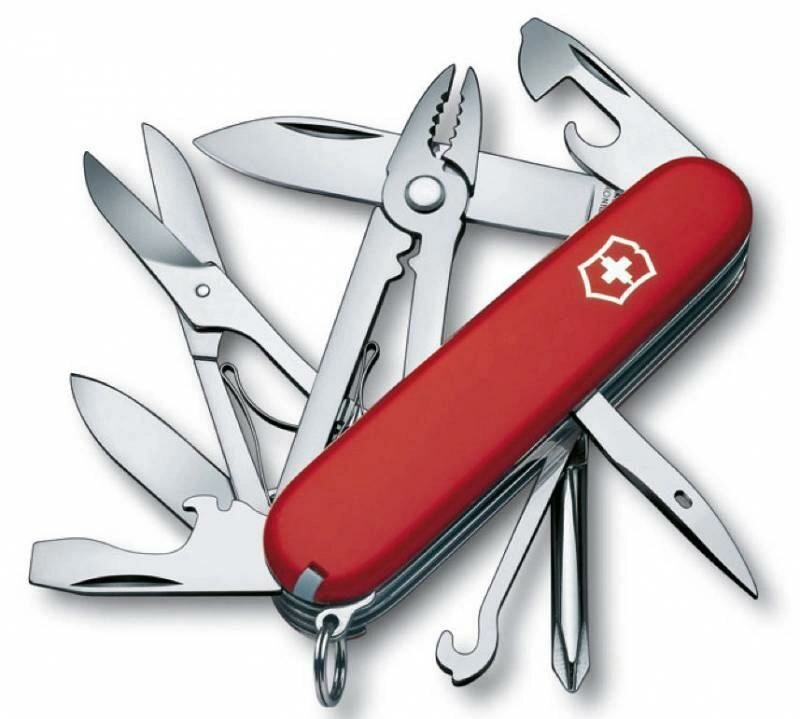 Нож перочинный VICTORINOX Deluxe Tinker 91 мм, 17 функций, красный (1,4723)