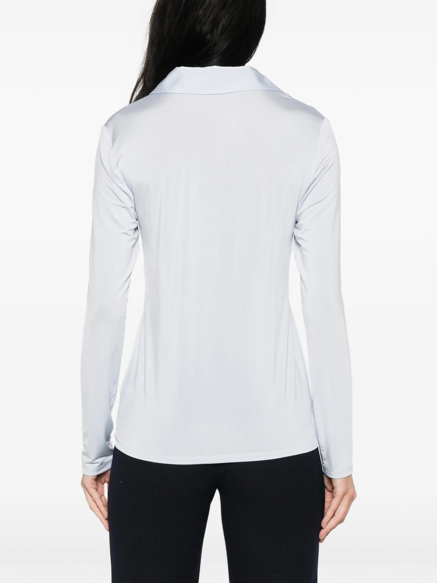 Рубашка Self-Portrait Long-sleeve shirt, размер 12, Синий принт — фото 1