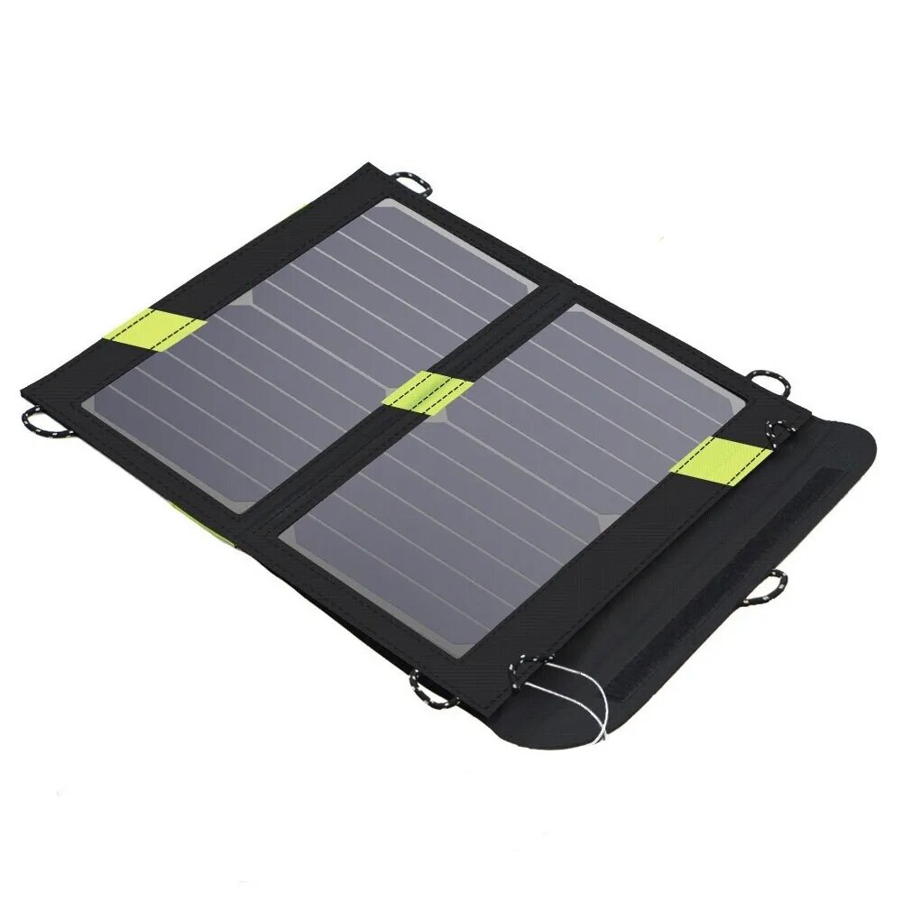 Раскладная солнечная панель SC16W 6.6 вольт 2 х USB, цвет черный
