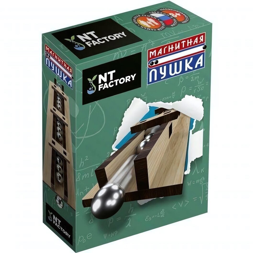 Научно-познавательный набор «Магнитная пушка» серия «Физика», деревянный конструктор для сборки, 10 шаров