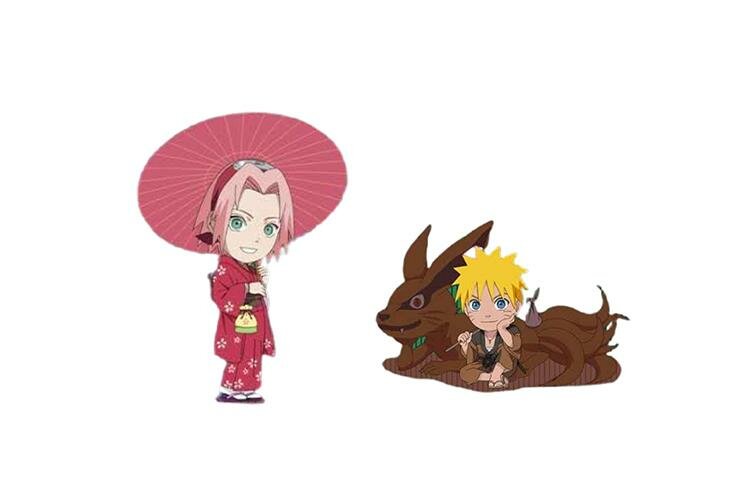 Фигурки унисекс POP MART Naruto Naruto Shippuden коллекция скрытые коробки, Confirmed-Haruno Sakura+Naruto Uzumaki (Open)