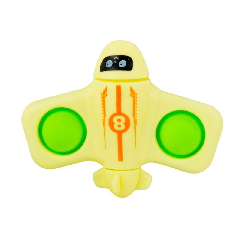 Самолет Fingertip Spinner Пресс Bubble Spinner Игрушка Карманного Размера Для Снятия Стресса Разного Цвета Для Взрослых Детей Распаковка