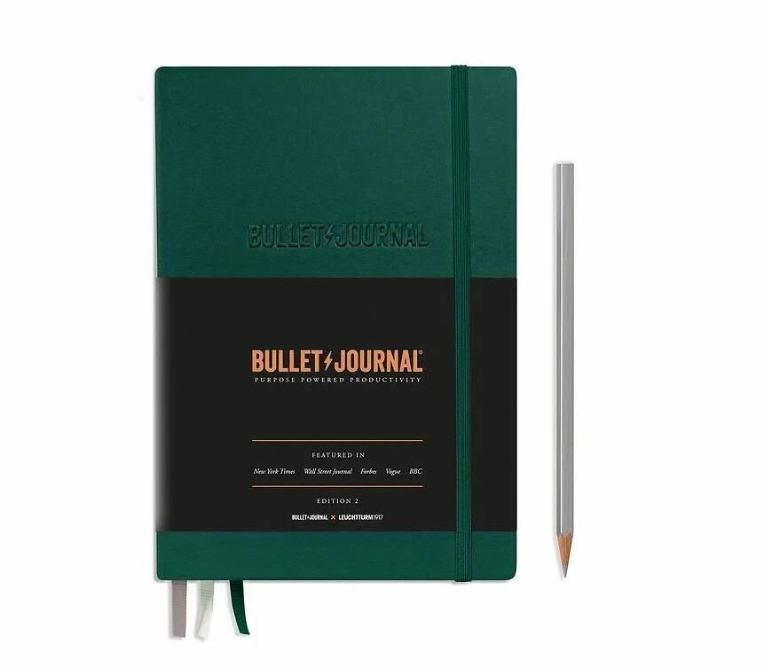 Блокнот Leuchtturm1917 Bullet Journal Edition 2, A5 (14.5x21см.), 206 стр. (103 л.), в точку, твердая обложка
